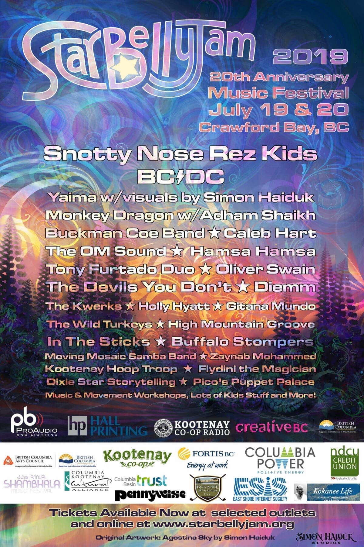 Posters Through The Years | Starbelly Jam Music Festival